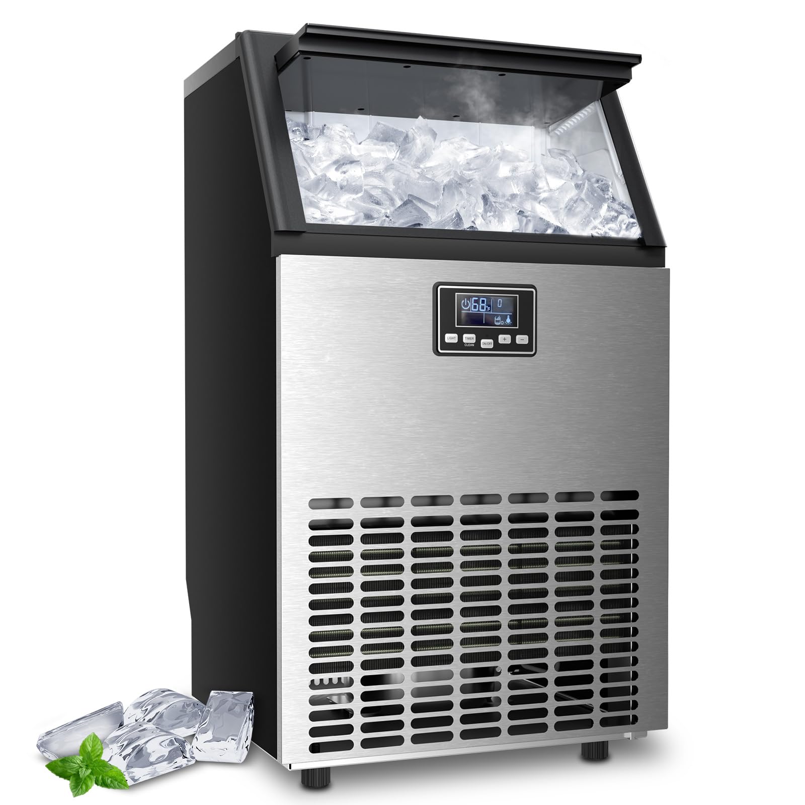 Amazon.com: Kismile Commercial Ice Maker, Freestanding Crescent Ice ...