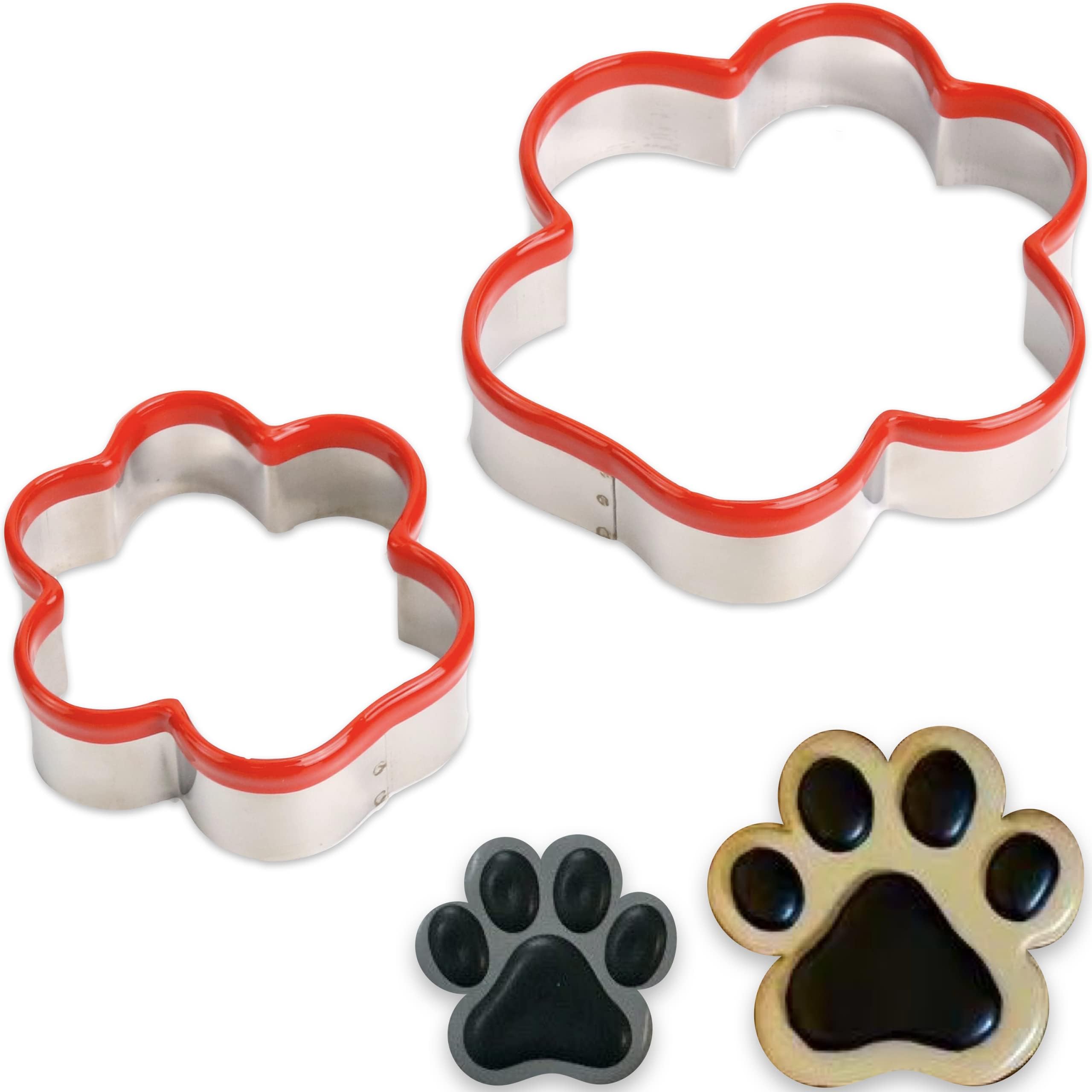 Amazon.com: Keewah Large Dog Paw Cookie Cutter, 4”, Stainless Steel ...