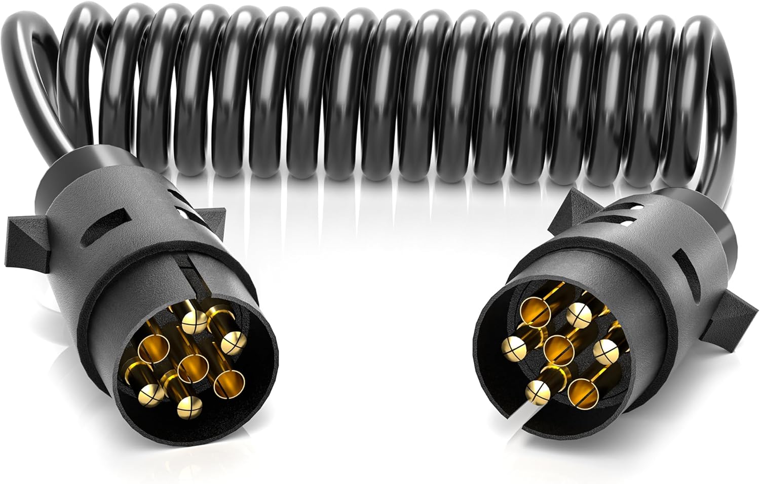 XoiesLAuto 2M 7Pin Trailer Extension Cable with Trailer Adapter Plug ...