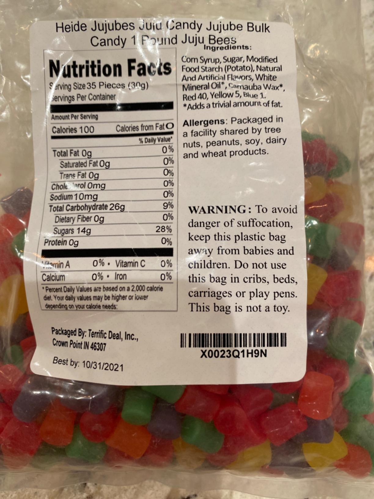 Amazon.com: Heide Jujubes Juju Candy Jujube Bulk Candy 1 Pound Juju ...