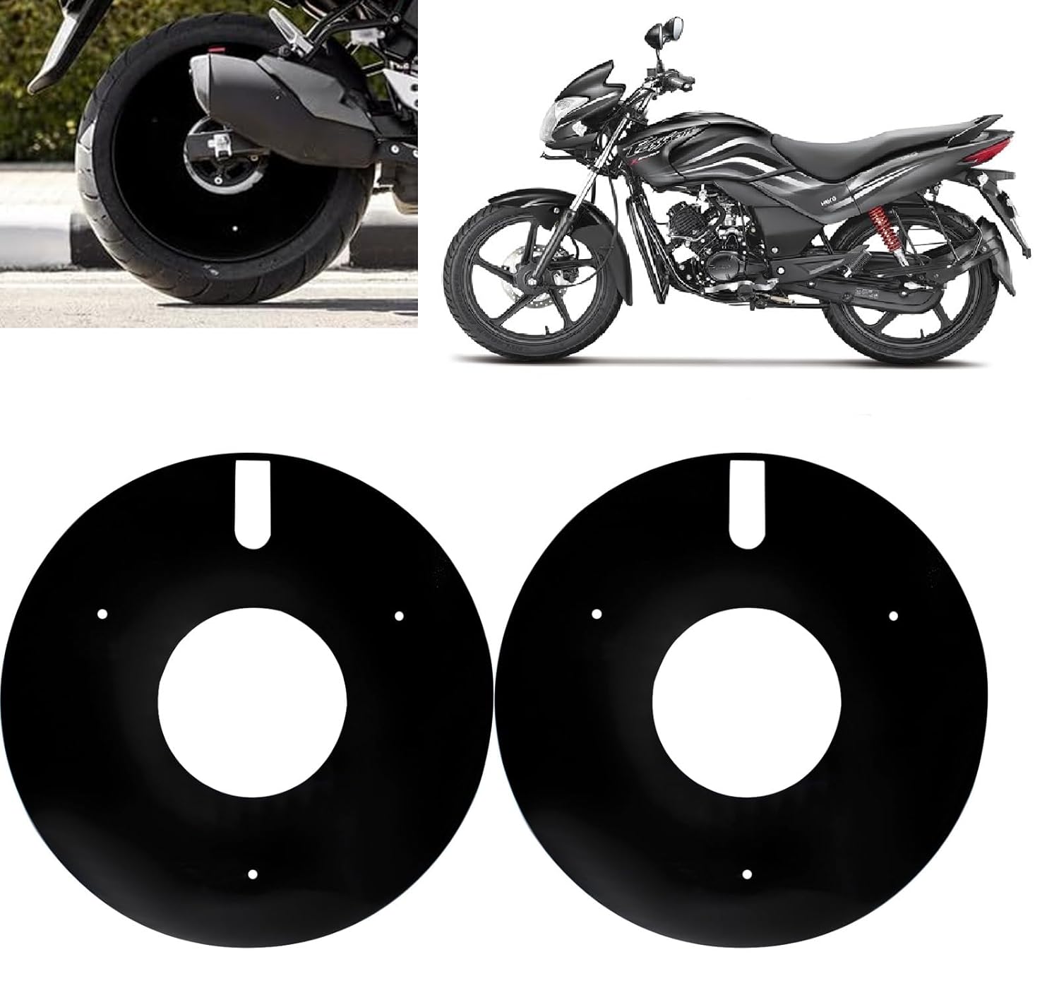 Atoray Acrylic Bike Wheel Cover for 18 inch Wheel for Hero Passion Pro ...
