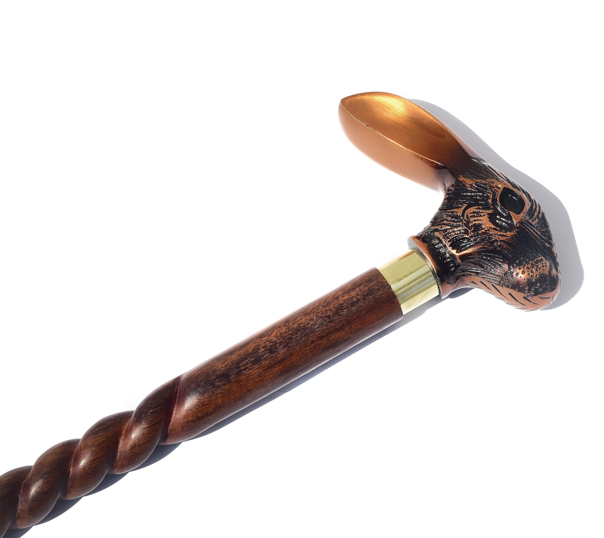 NautiKraft Antique Wooden Walking Canes with Unique Brass Rabbit Head ...