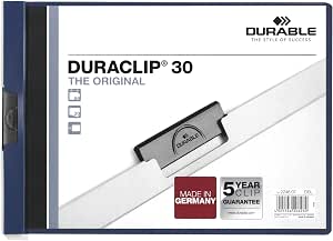 Durable DuraClip Landscape Clip Folder for 1-30 Sheets A4 - Dark Blue ...