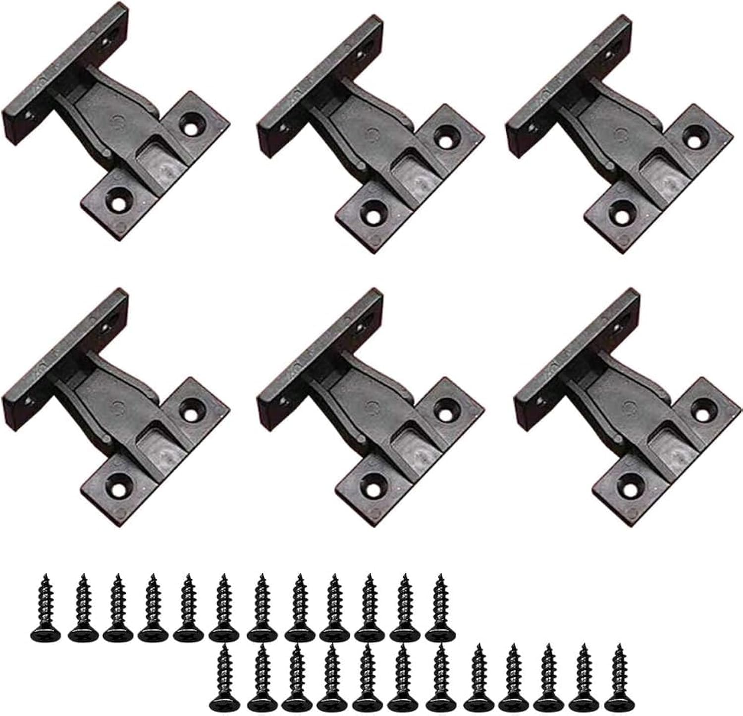6 Pairs Push in Plinth Panel Furniture Connectors Bracket Fixings with ...