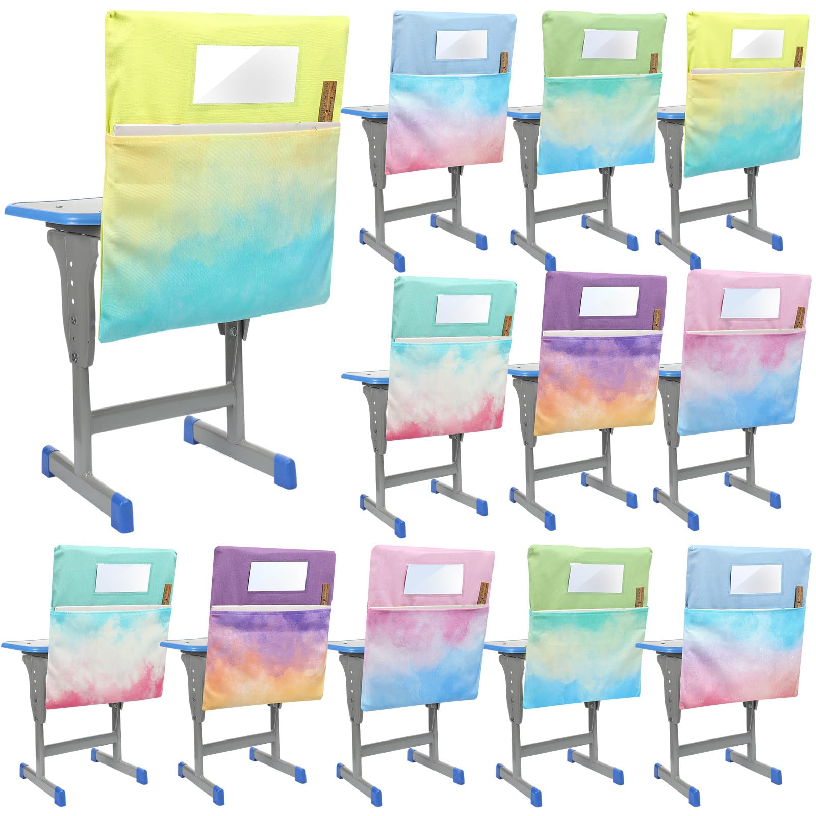 24 Pcs Chair Storage Pocket 17 Inch Chair Bag Chair Pockets for ...