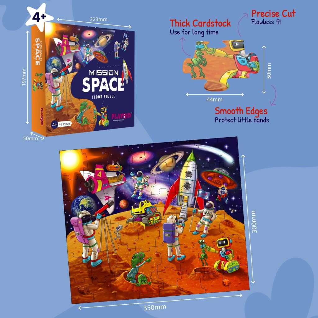 Playqid Rompecabezas de sistema solar espacial para niños Mission Space ...