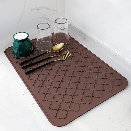 Amazon.com: Dish Drying Mat for Kitchen Countertops,Absorbent Drying ...