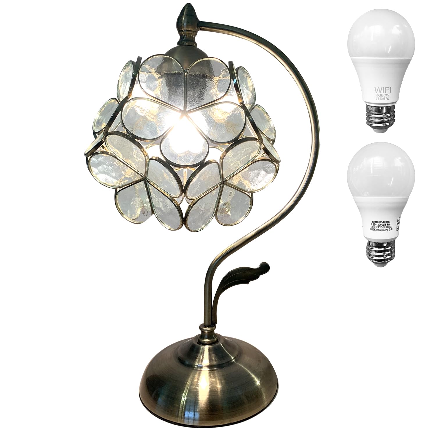 NUNET Tiffany Lamp Stained Glass table lamp,Desk Reading Light ...