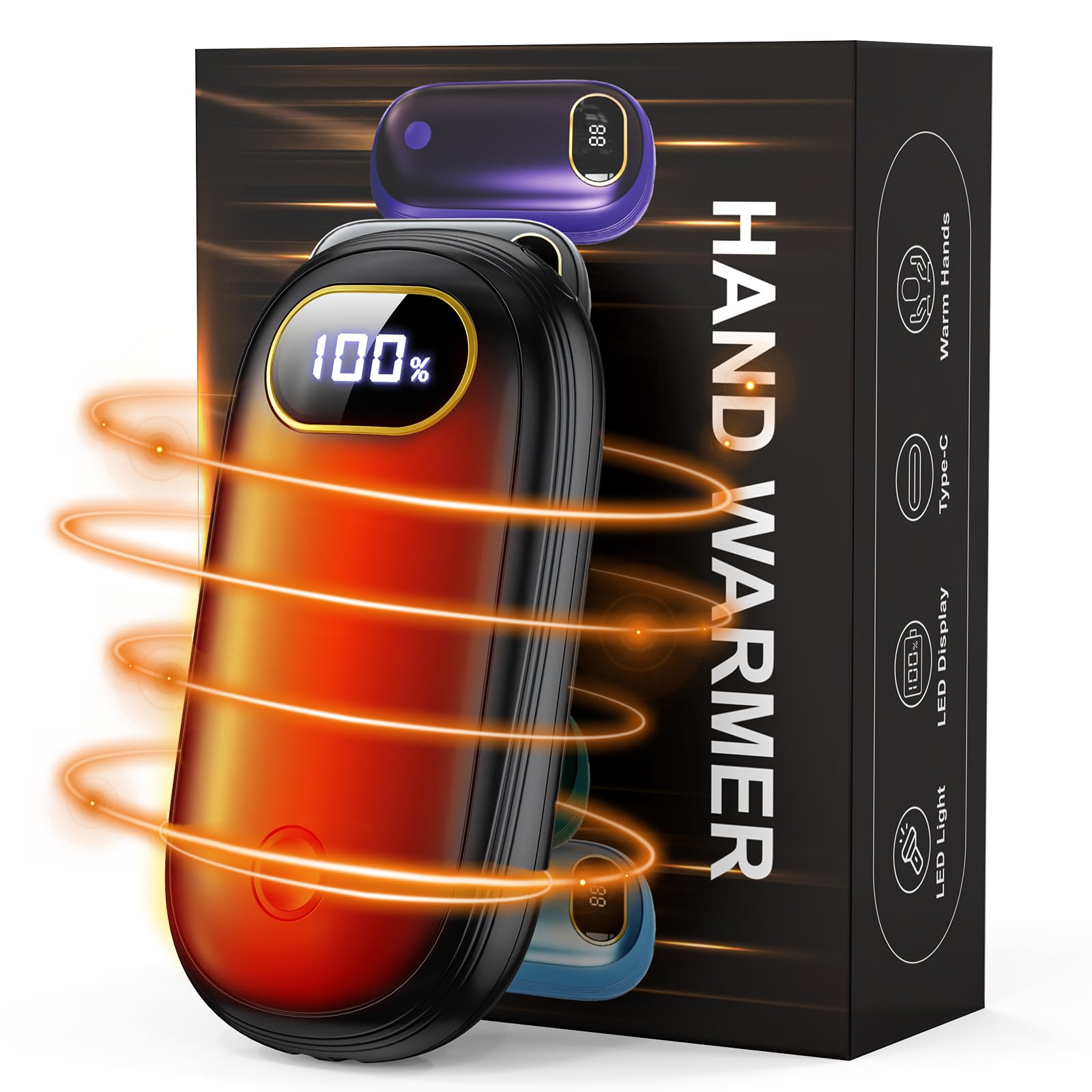 Amazon.com: Hand Warmers Rechargeable, 7000mAh Single/Double Sided ...