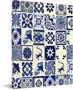 Amazon.com: Mexican Talavera Ceramic Tile Pattern Ethnic FolkFramed ...