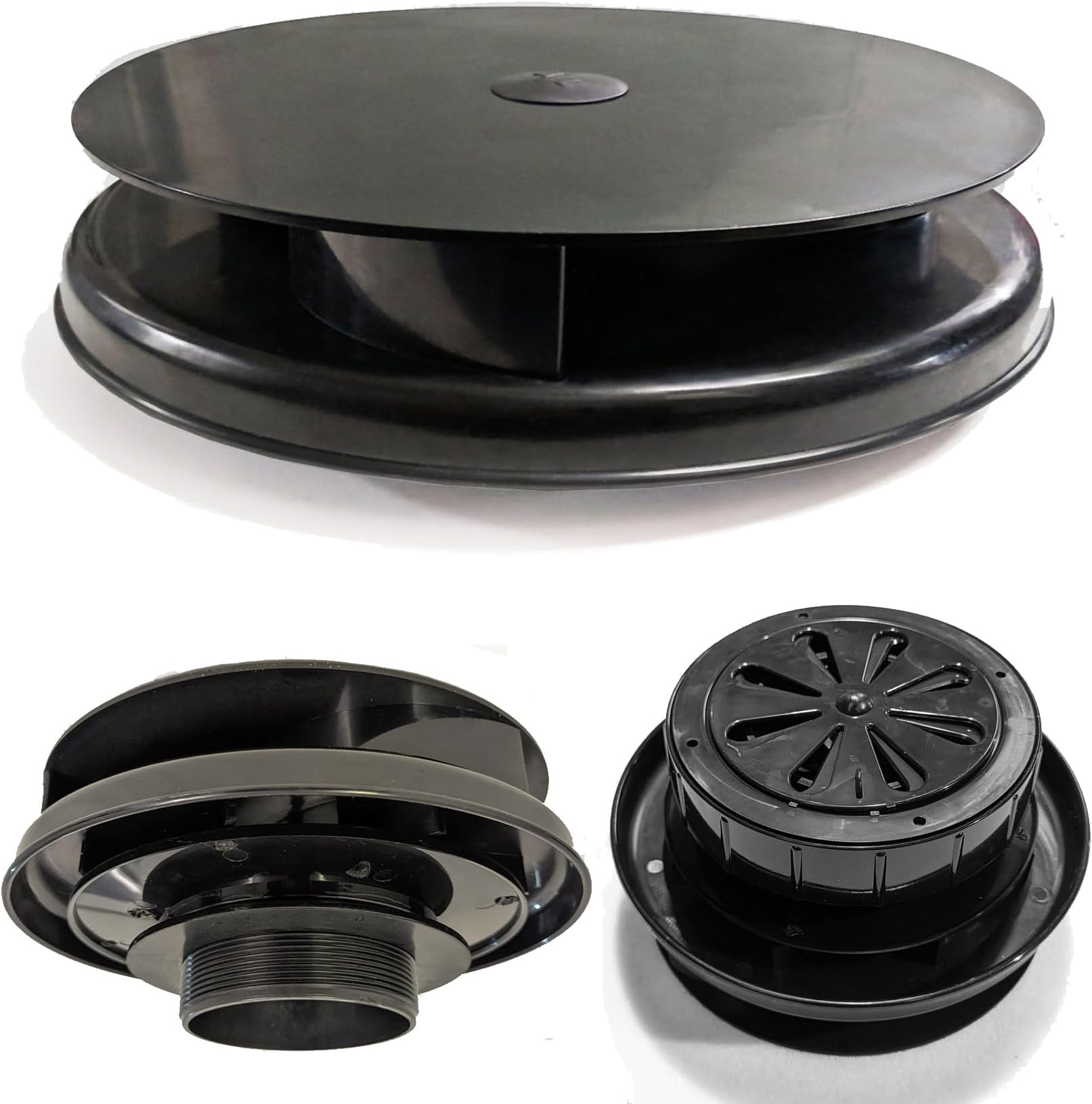 ULTRAFLOW High Output Rotary Van Roof Vent Wind Driven Rotating ...