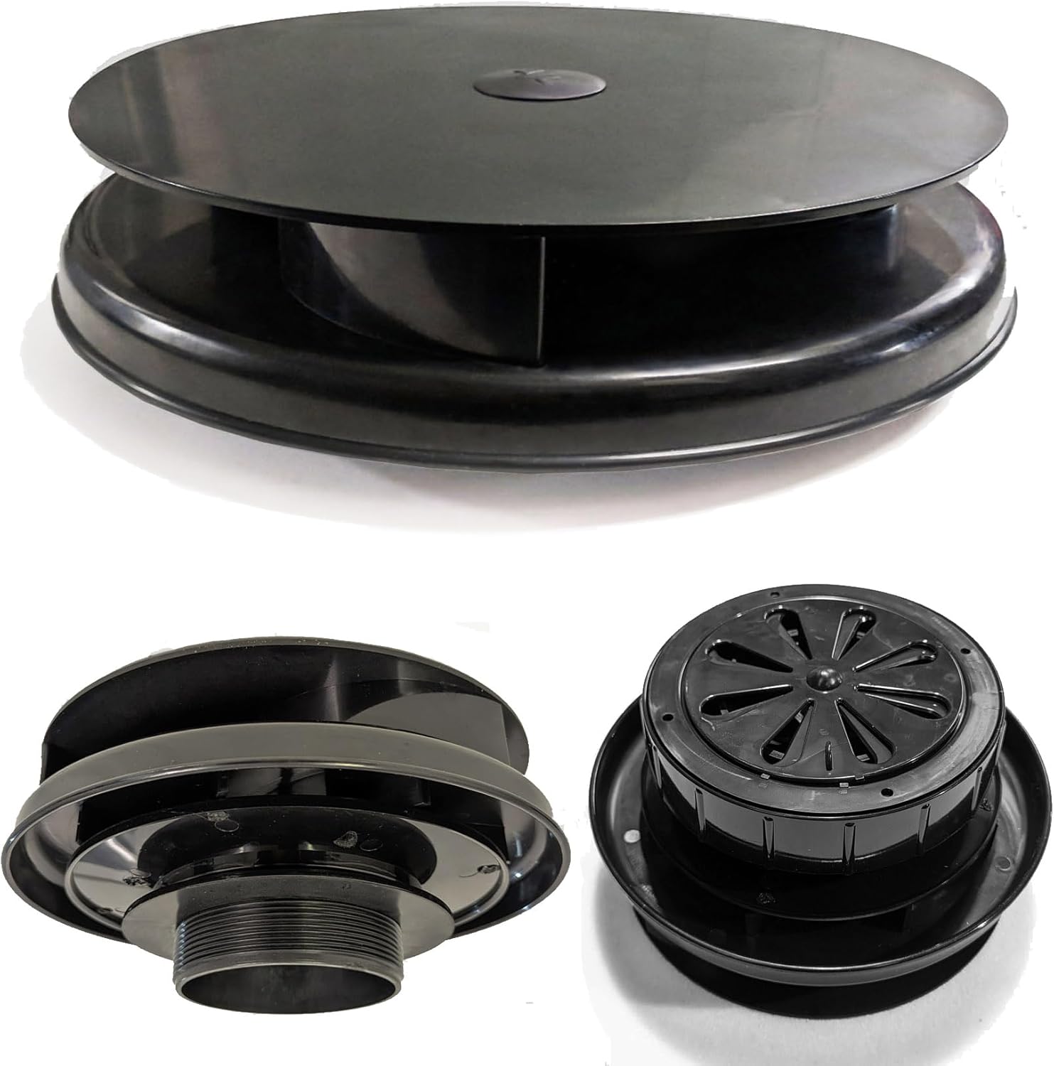 ULTRAFLOW High Output Rotary Van Roof Vent Wind Driven Rotating ...
