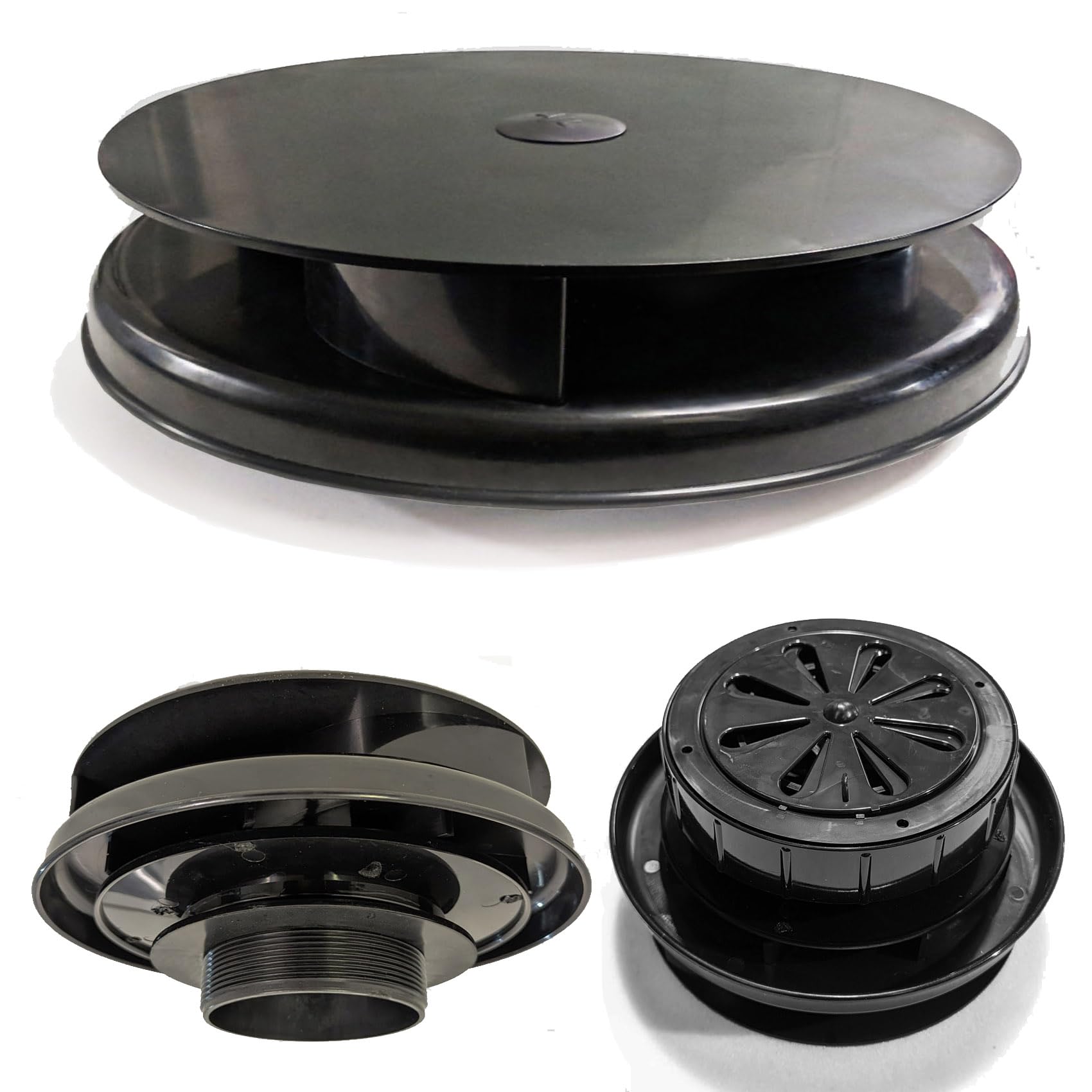ULTRAFLOW High Output Rotary Van Roof Vent Wind Driven Rotating ...
