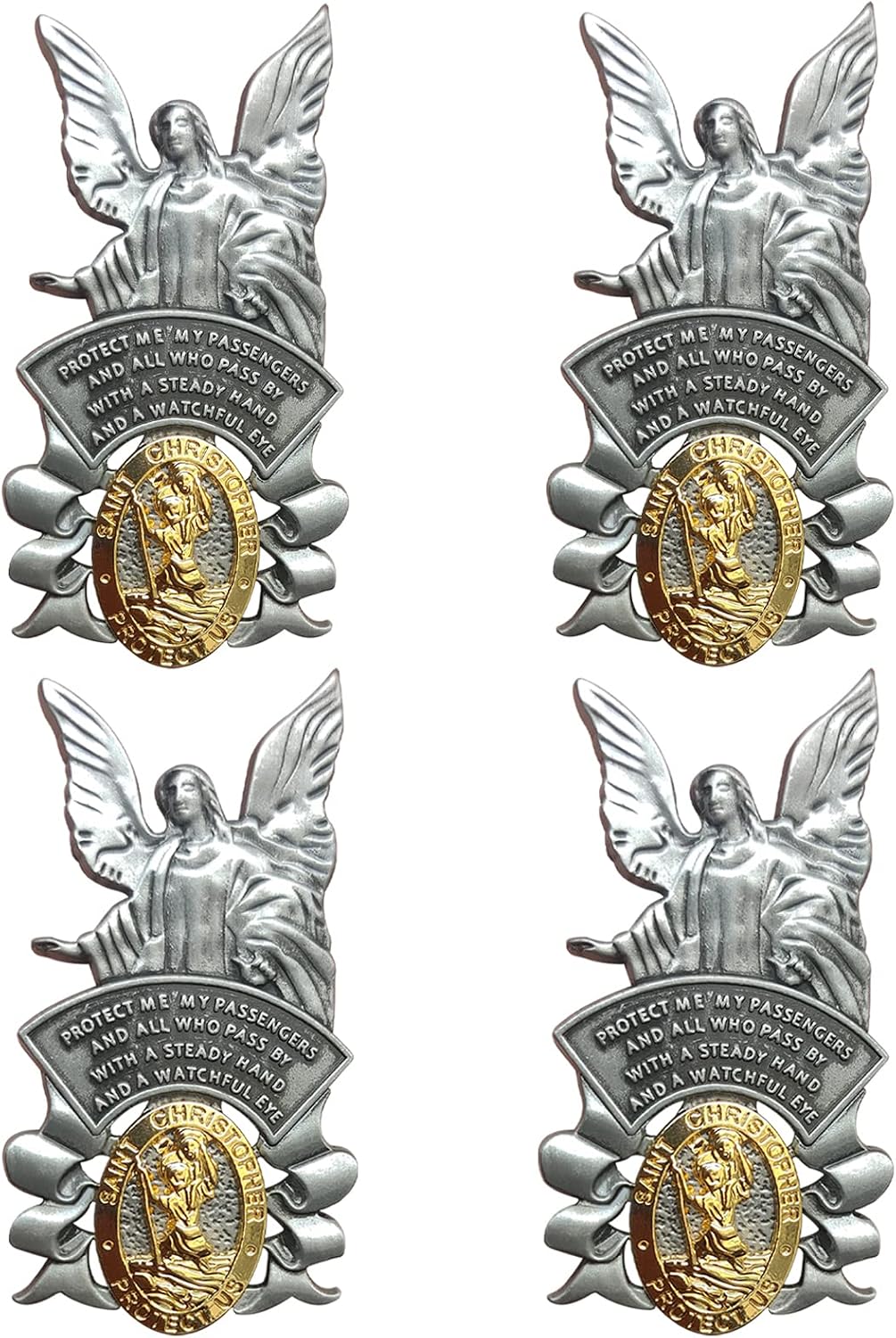 Amazon.com: St Saint Christopher Medal Guardian Angel Visor Clip, Gift ...