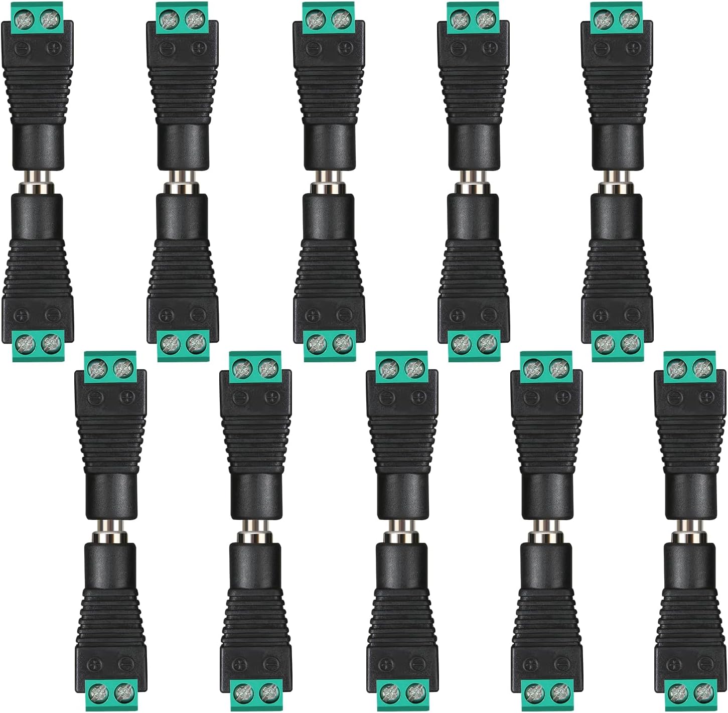 Amazon.com : GOSONO Male Female DC Power Plug Connector 2.5 x 5.5/2.1x5 ...