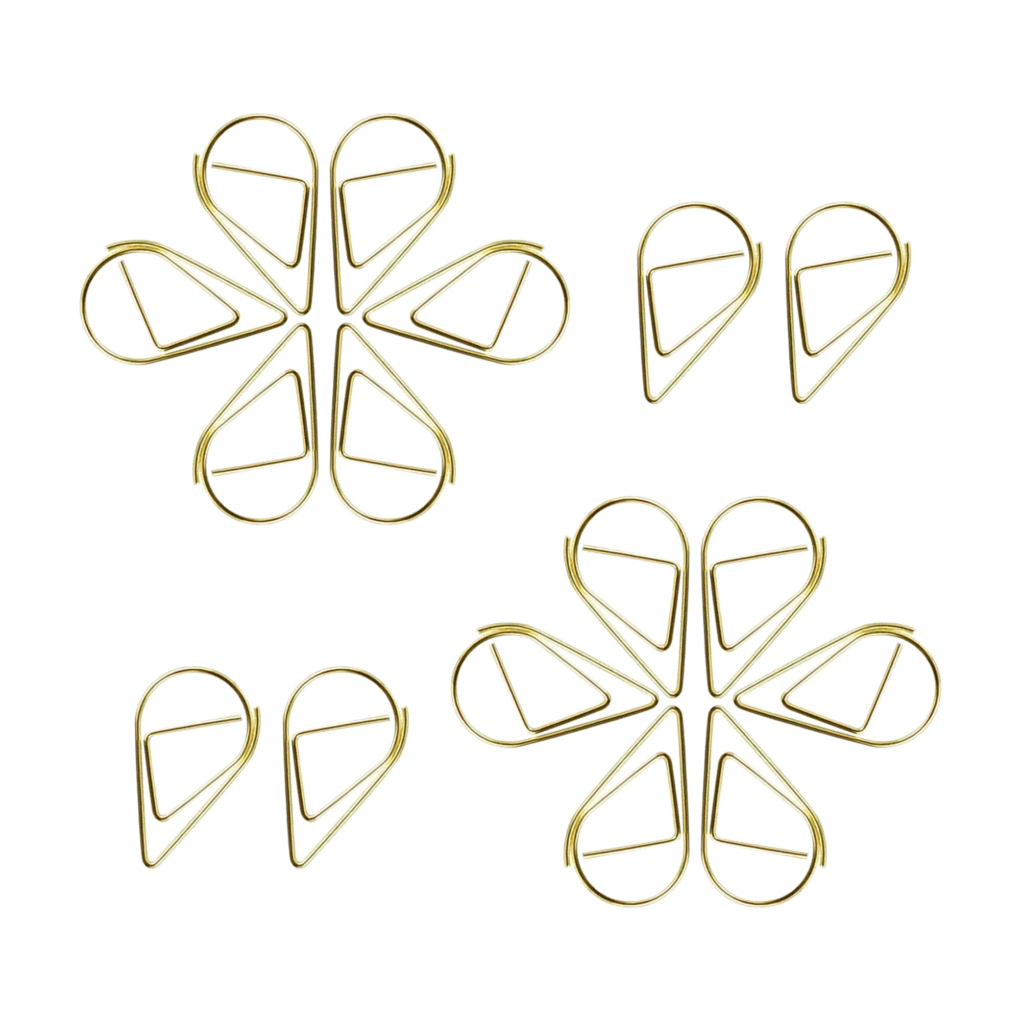 Gold Paper Clips 150 Pieces Water Drop Paper Clips, Golden Droplet ...