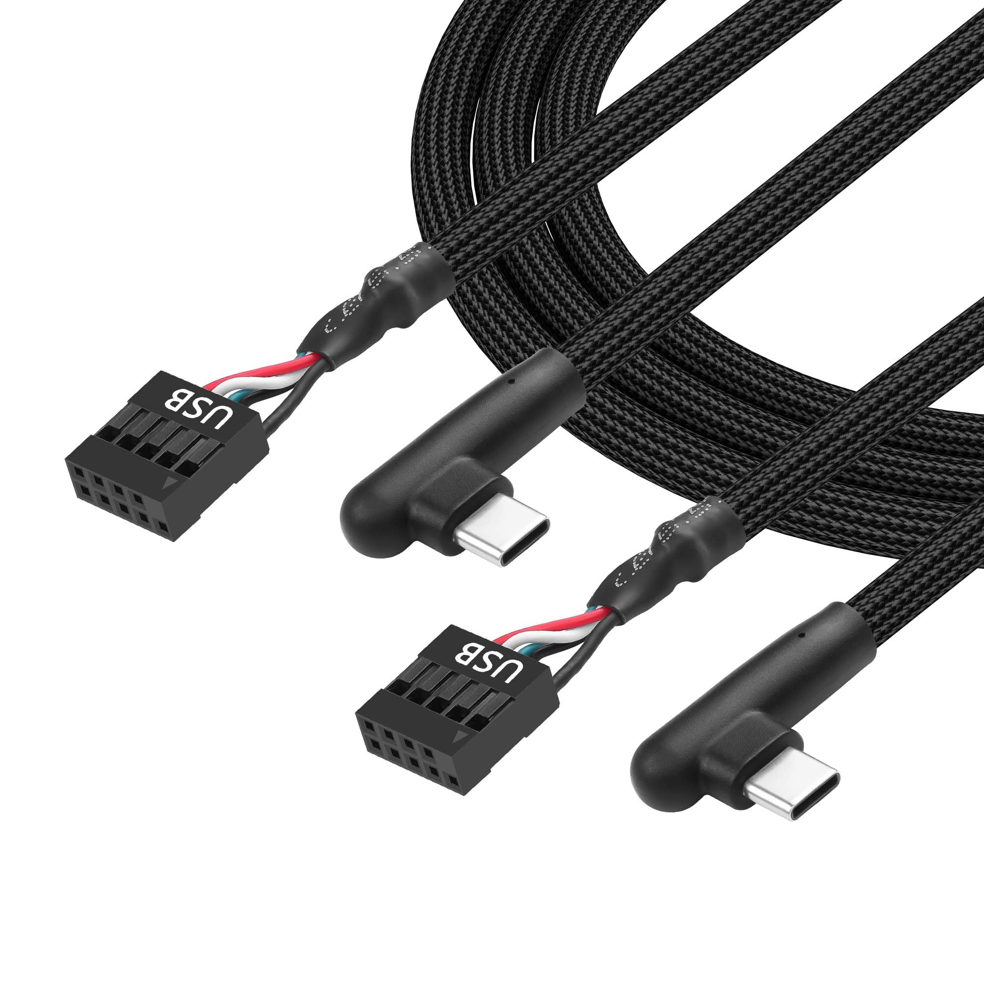 Amazon.com: CERRXIAN 9 Pin USB Motherboard Female Header to USB C ...