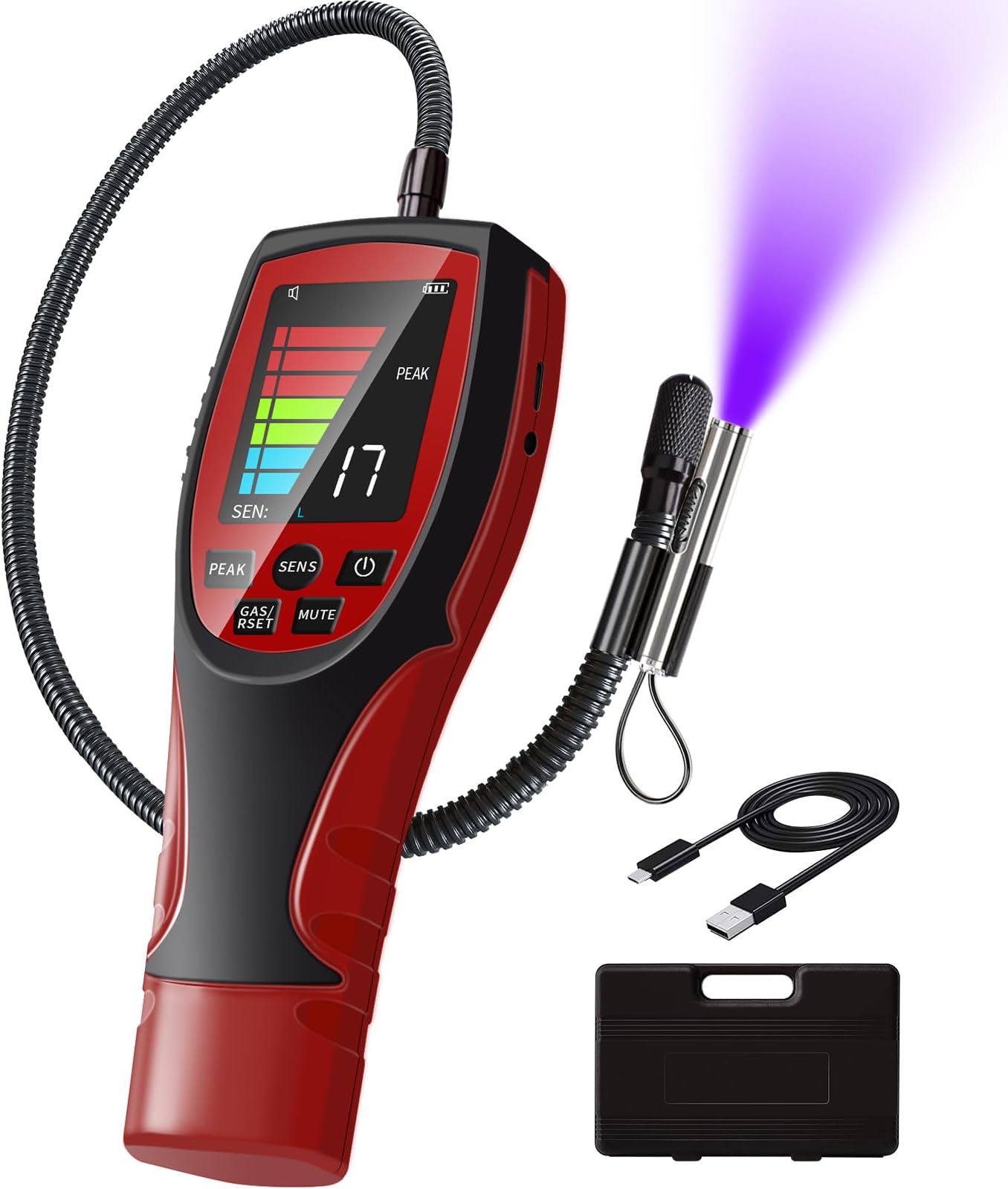 Mastercool 55900 Blue Refrigerant Leak Detector (IntellaSense II) by ...