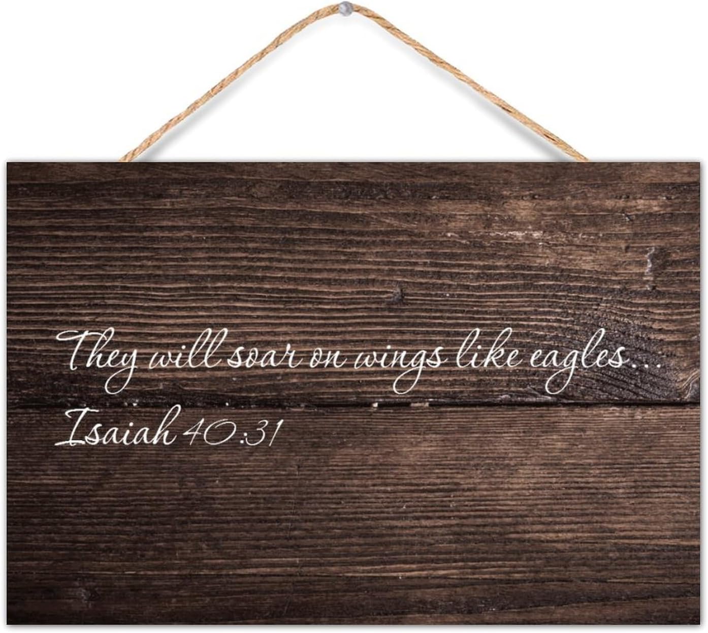 Amazon.com: Isaiah 40:31 They Will Soar on Wings Like Eagle Wooden ...