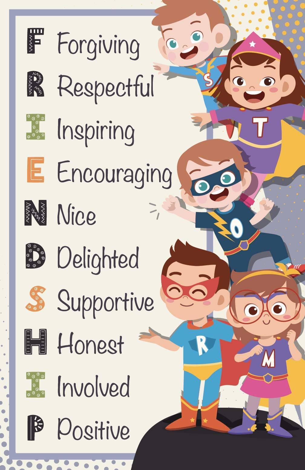 Friendship Poster 18x24 Classroom Poster For Door Educational Posters ...