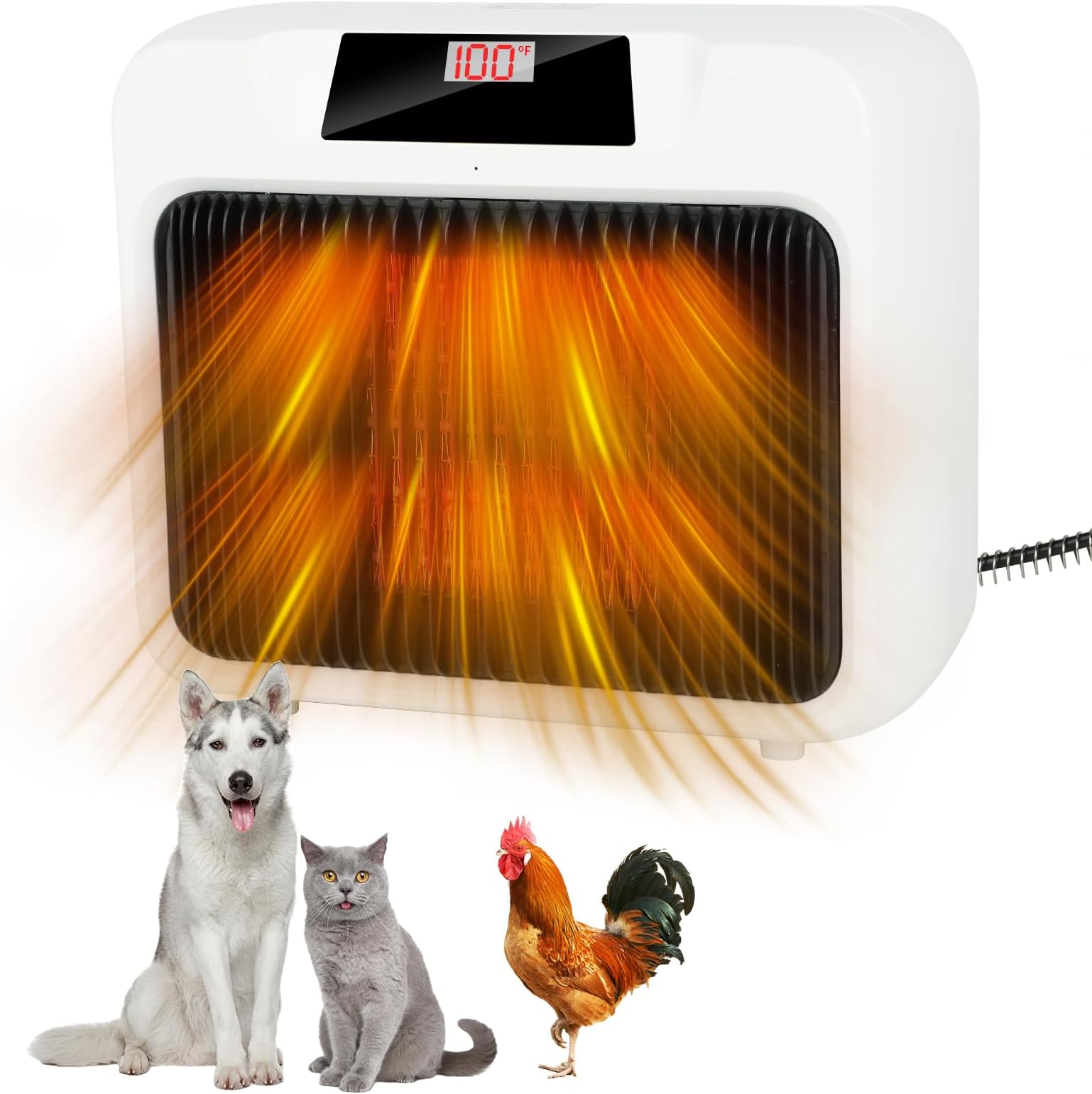 Amazon.com: BWOGUE Large Dog House Heater with Thermostat, 300W/600W ...