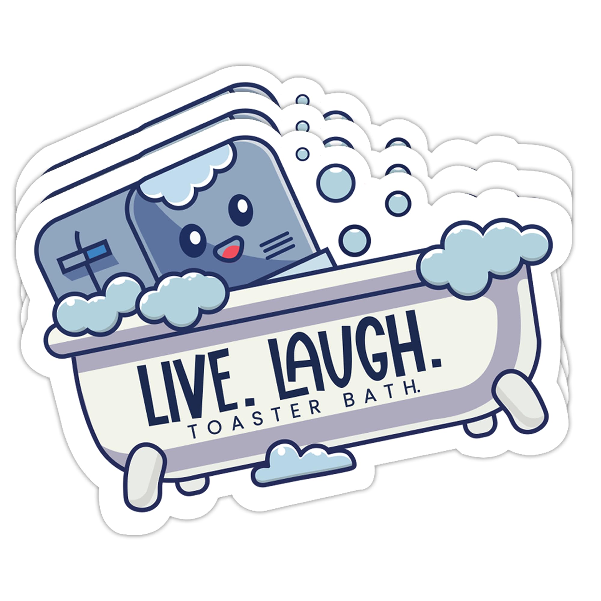 Amazon.com: United by Color Live Laugh Toaster Bath Sticker 3 Pack ...