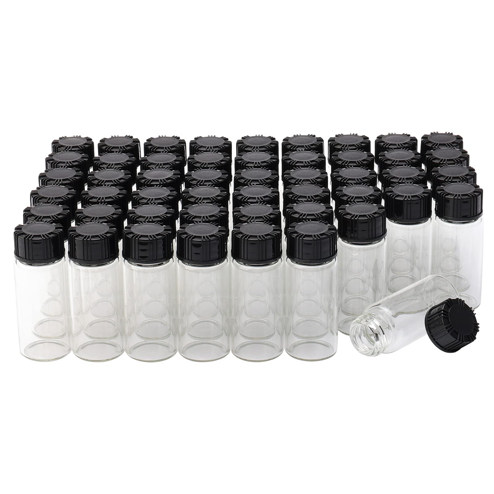 50Pcs 1/3 Oz Clear Glass Bottles, 10ml Liquid Sample Collection Glass ...