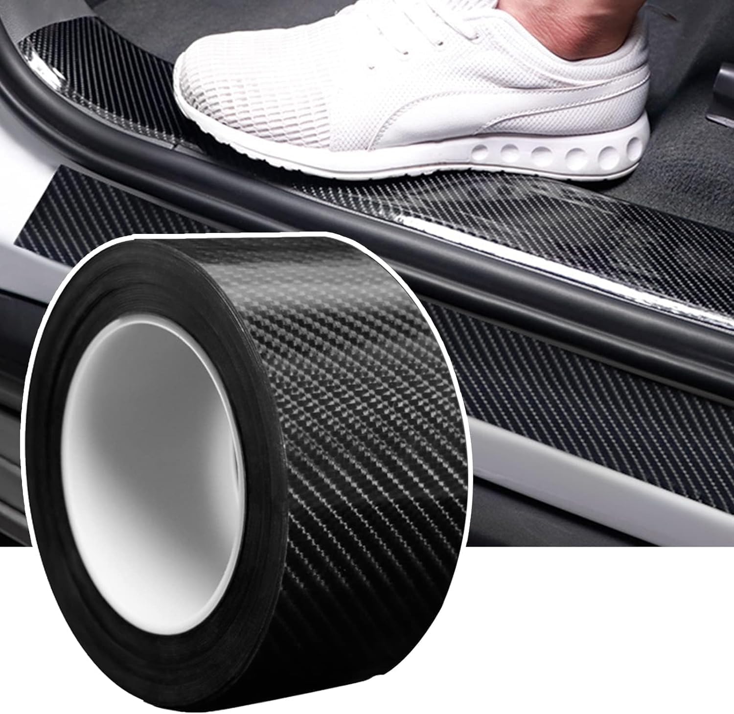 AUSYIWI Car Sill Protectors Strips,7cmx5m Paint Protection Film,Car ...