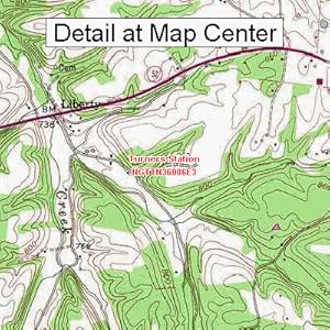 Amazon.com : USGS Topographic Quadrangle Map - Turners Station ...