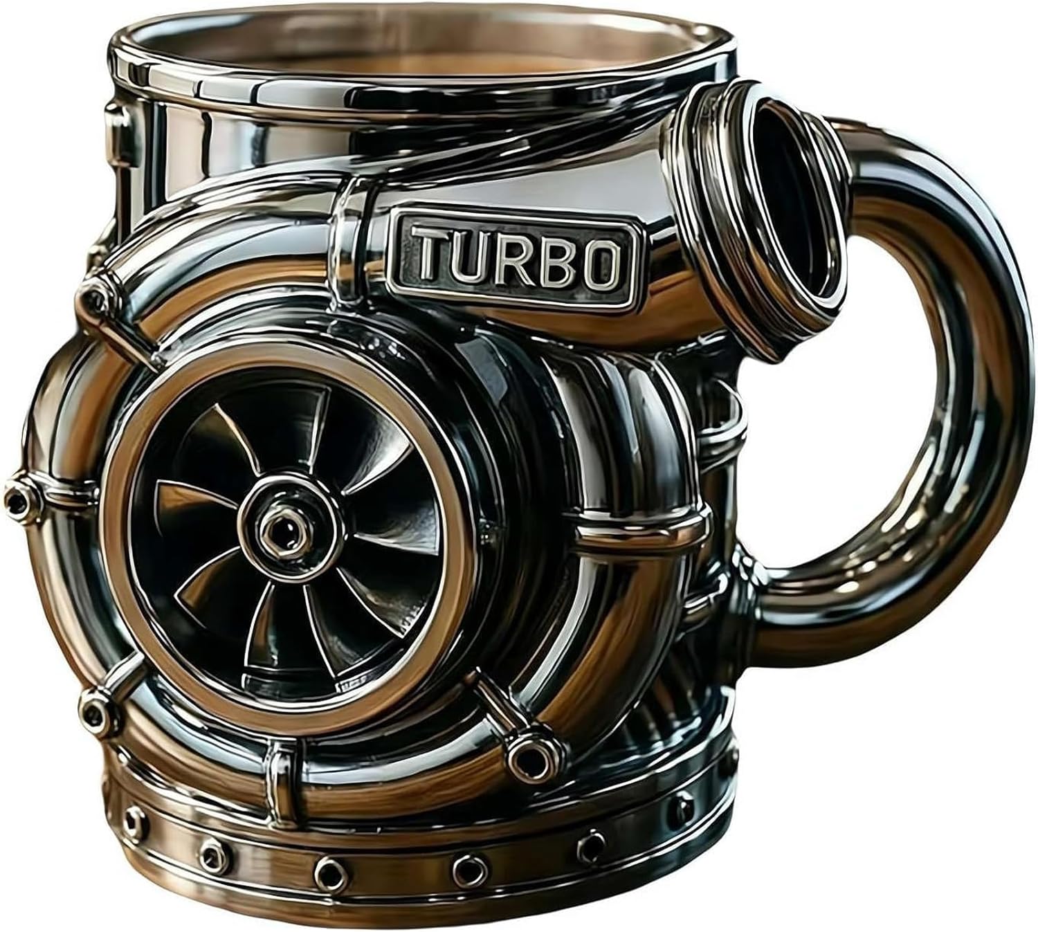 Amazon.com | 15oz Retro Engine Mug, V8 Engine Turbo Mug - 3D Mechanical ...