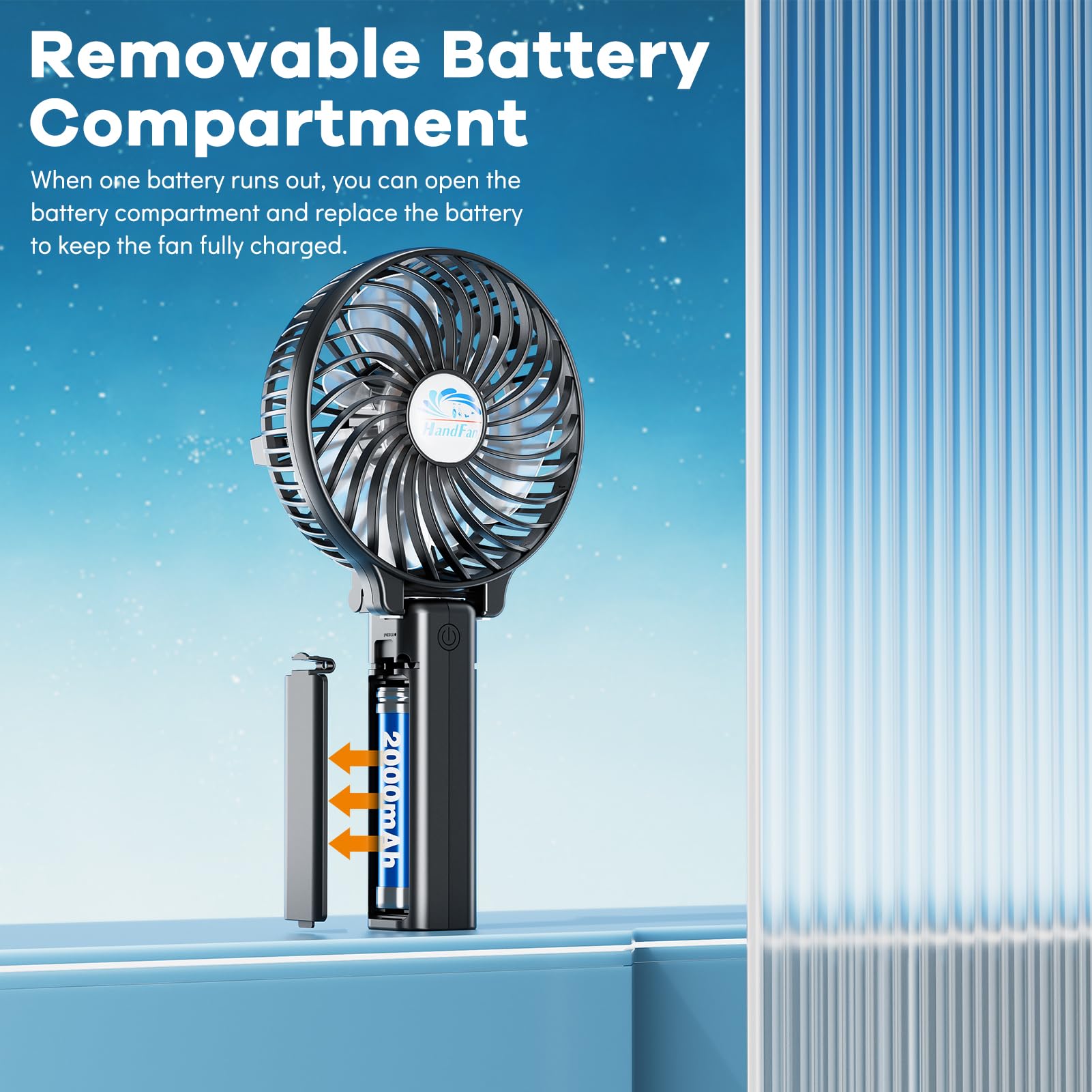 Snapklik.com : HandFan Portable Fans Battery Operated Handheld Fan ...