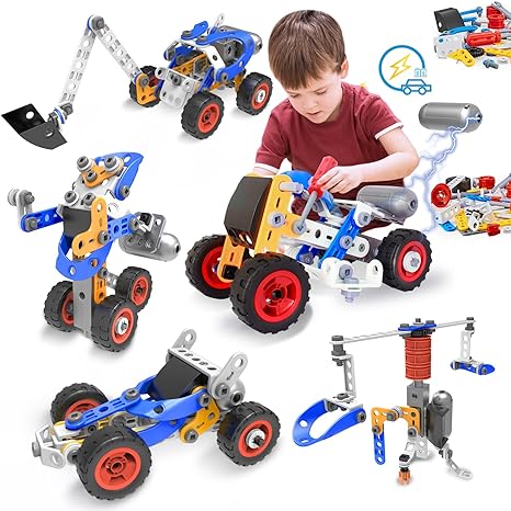 Amazon.com: HISTOYE Building Toys for Kids Age 4-8 Erector Sets for ...
