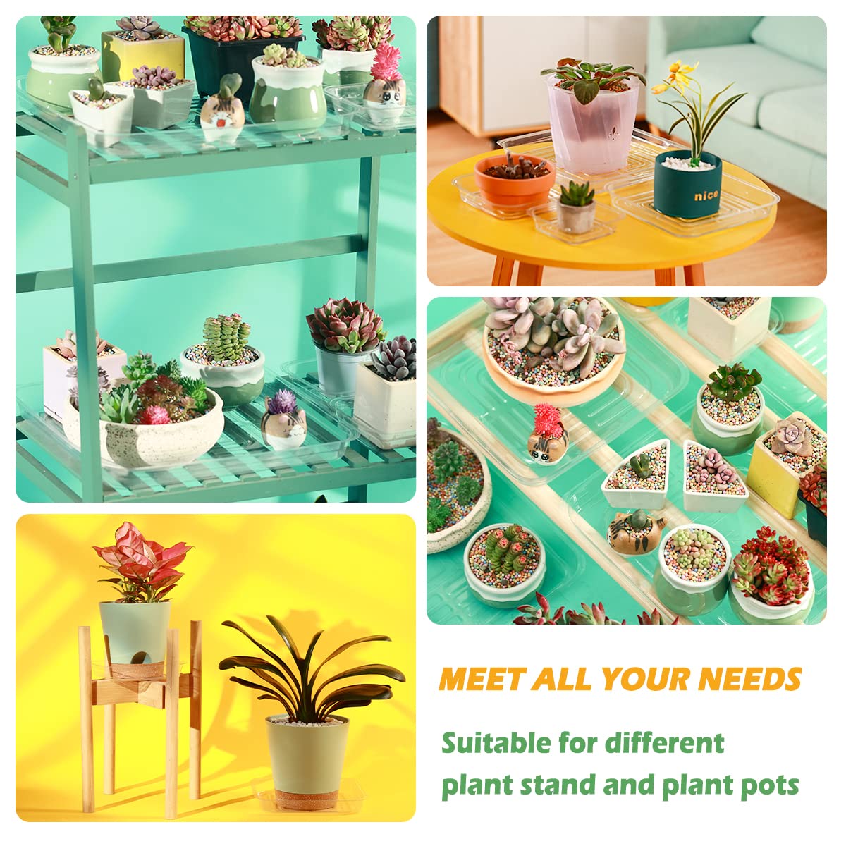 Snapklik.com : 30 Pack Plant Saucers For Indoors 10 Inches Plant Trays ...