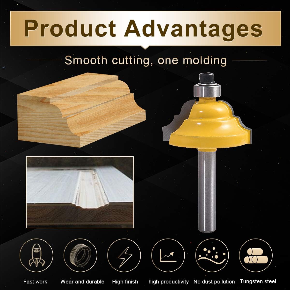 Buy KATUR Classical Roman Ogee Edge Forming Router Bit 1/4 Inch Shank ...
