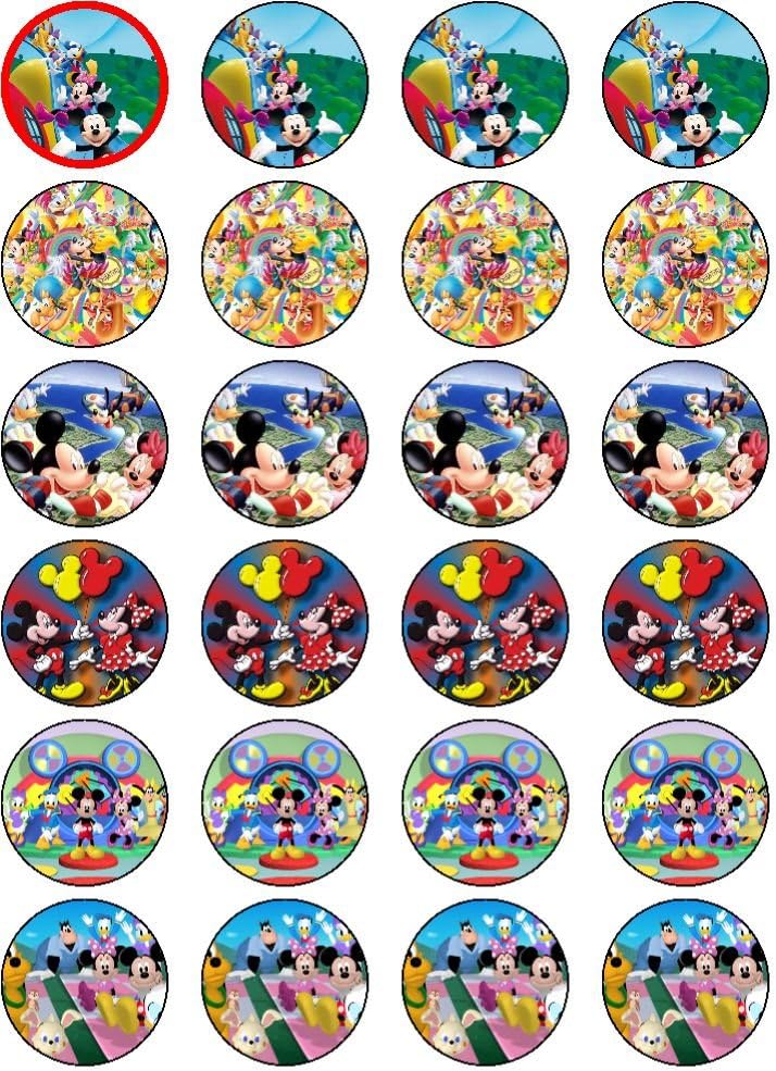 Amazon.com: MICKEY MOUSES CLUB HOUSE 24 EDIBLE WAFER - RICE PAPER CAKE ...