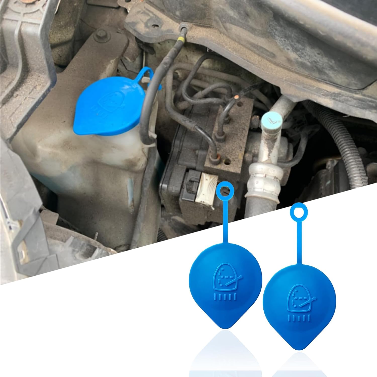 Amazon.com: HAOBO 2PCS Windshield Washer Fluid Reservoir Cap, Washer ...