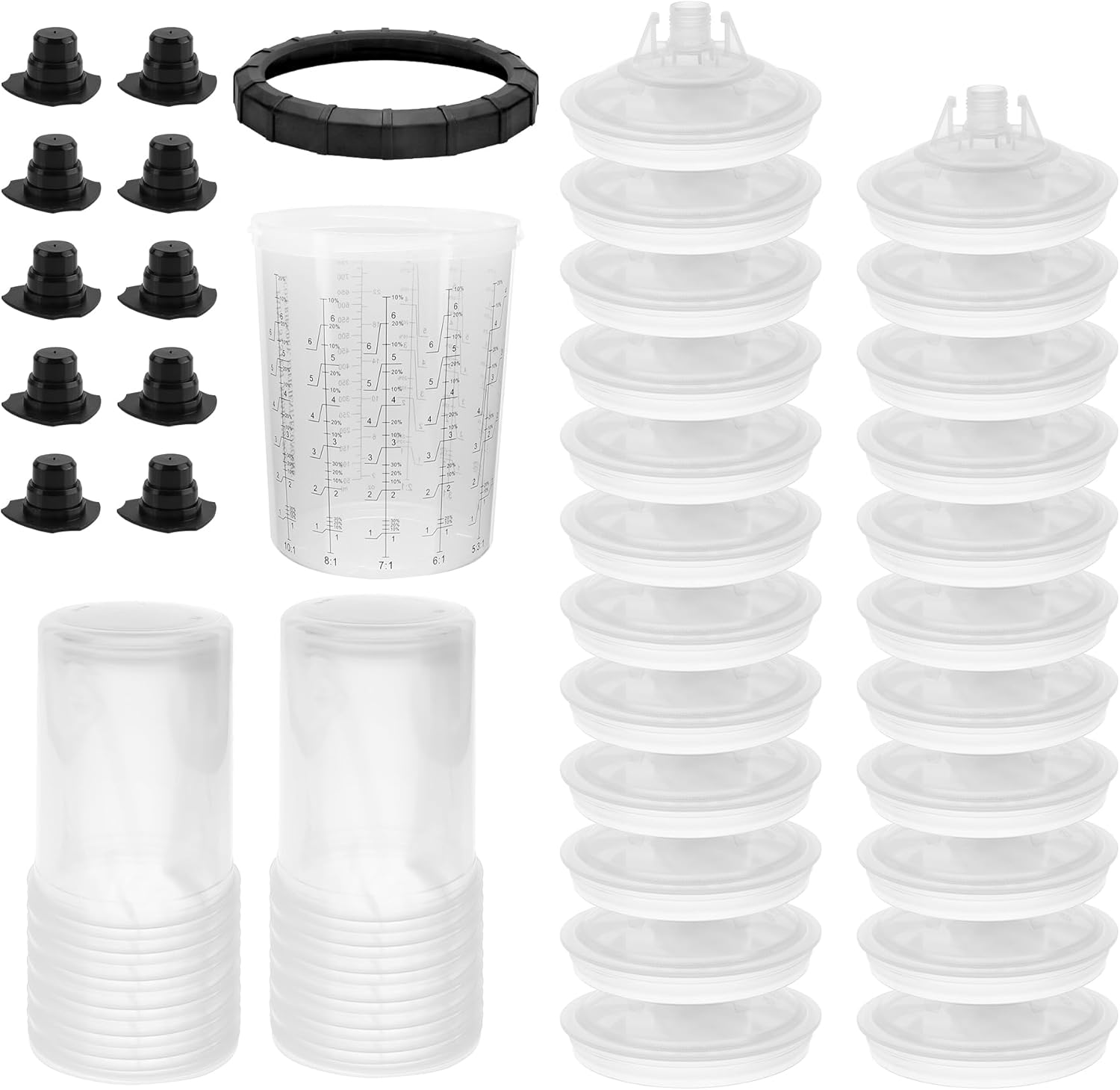 Amazon.com: KEJJNYER 27 Ounce/800 ml Disposable Paint Sprayer Mixing ...