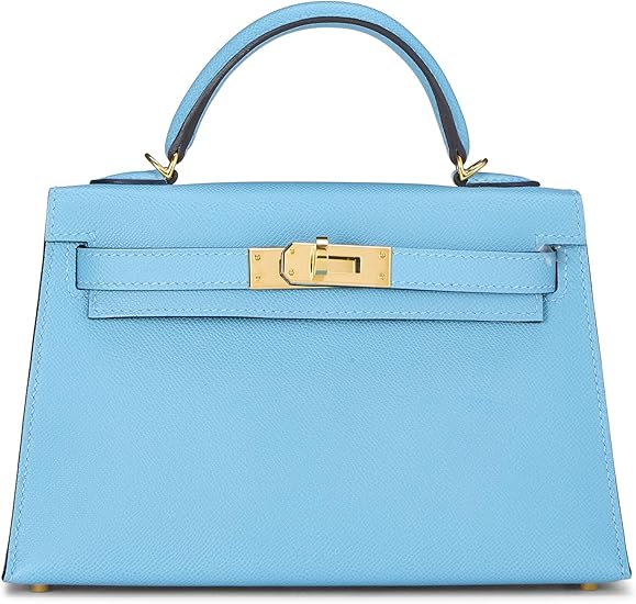 Amazon.com: Hermès, Pre-loved Blue Du Nord Madam Kelly Sellier 20 NM ...