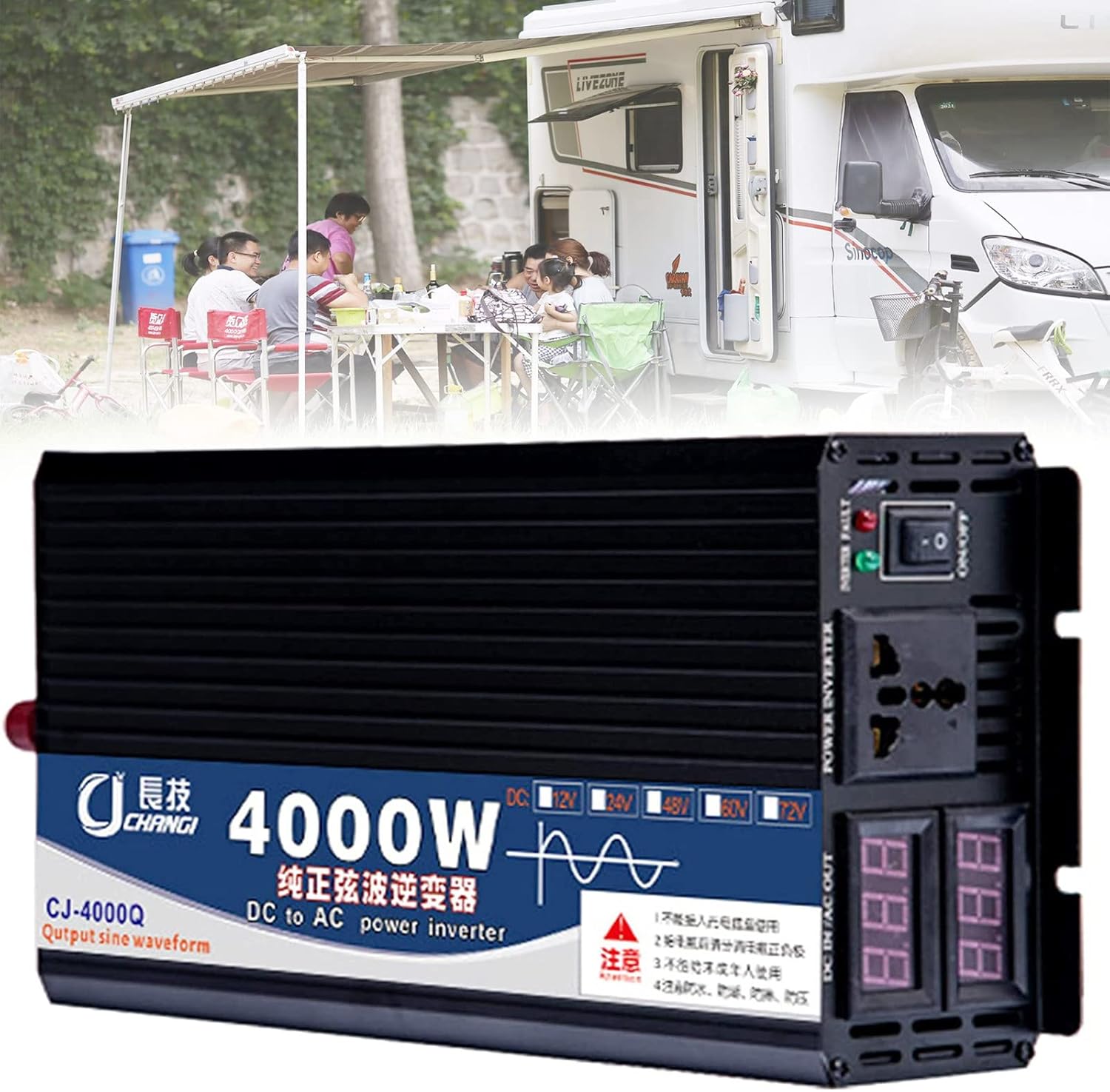 Amazon.com: UIBAO Pure Sine Wave Inverter 3000w 4000w 5000w Power ...
