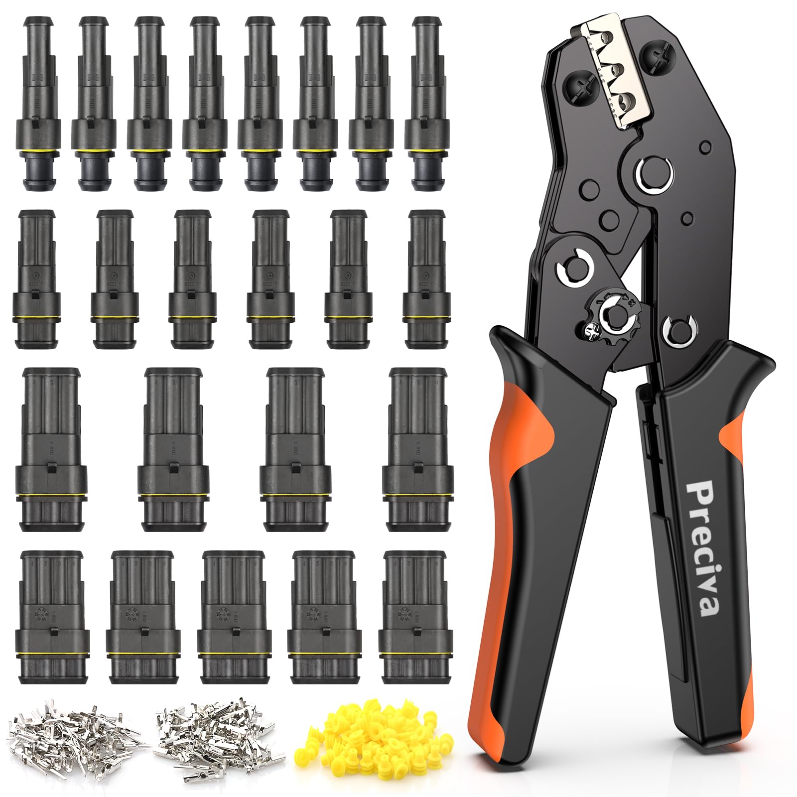 Preciva 350Pcs Waterproof Automotive Wire Connectors with Crimping Tool ...