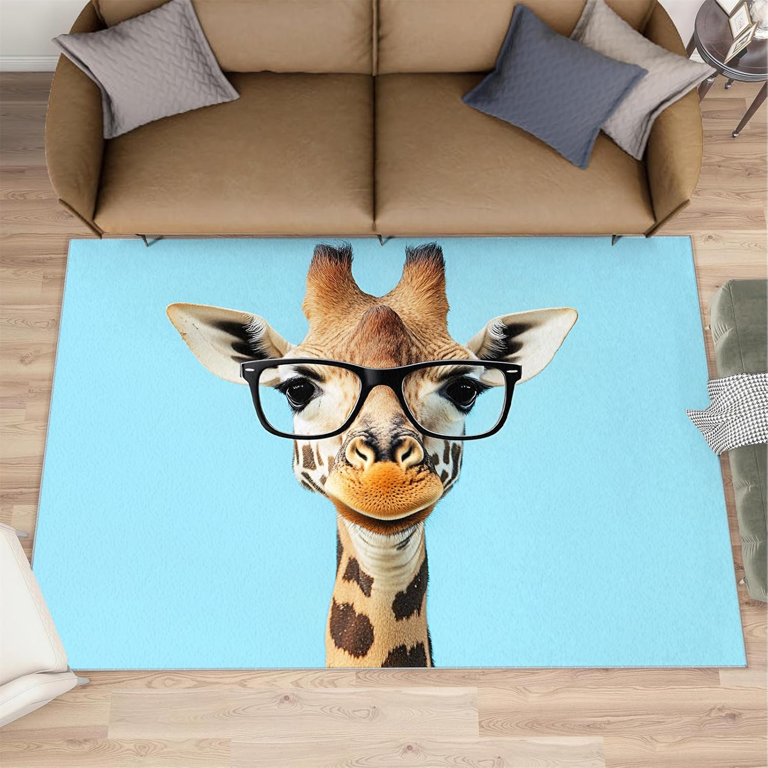 Giraffe Rug - Wild Animals Home Decor & Gifts, 2x3 Area Rug, Cartoon ...