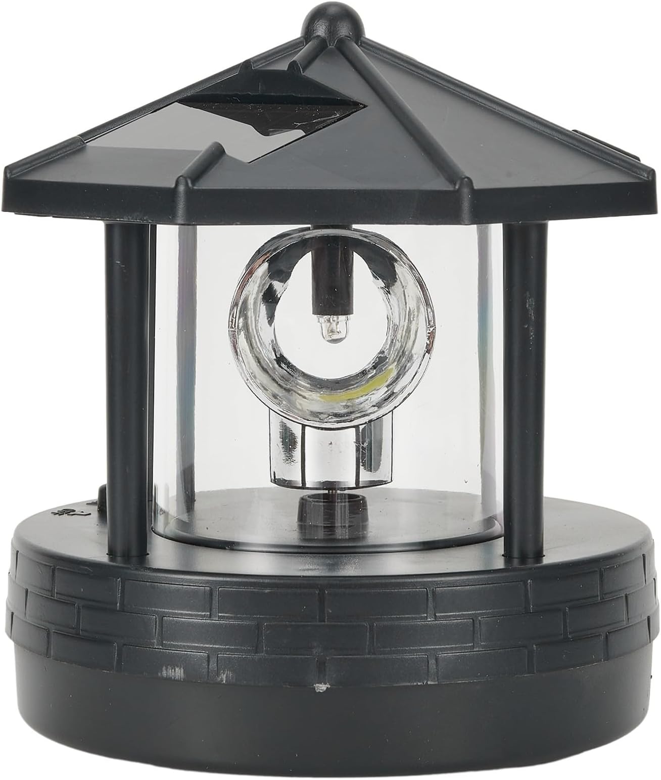LED Solar Powered Lighthouse,360 Degree Rotating Lamp Waterproof Statue ...