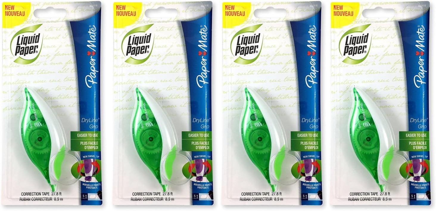 Amazon.com: Paper Mate Liquid Paper DryLine, Extra Long Tape, Assorted ...