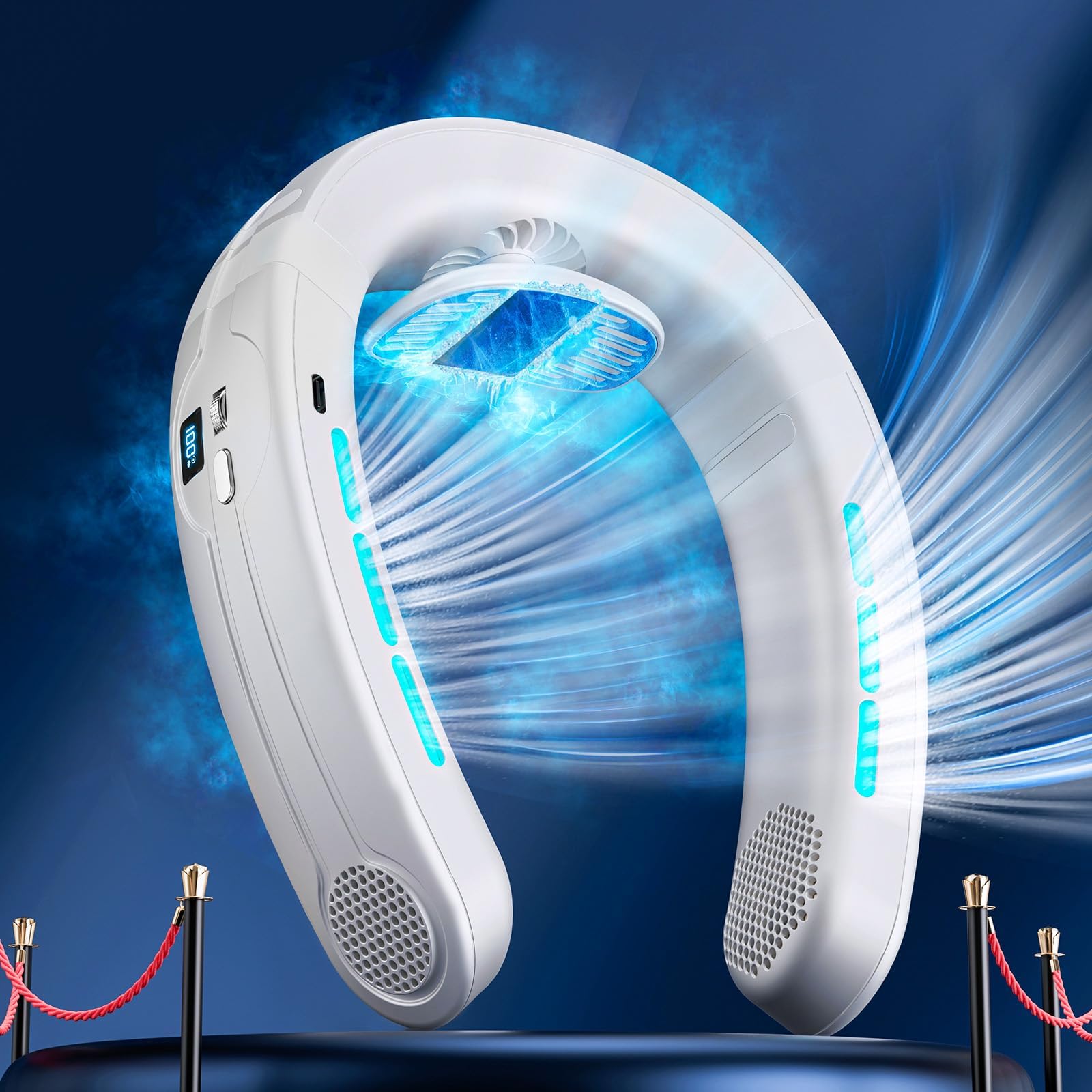 Amazon.com: UOFON Neck Air Conditioner Portable Neck Fan Rechargeable ...