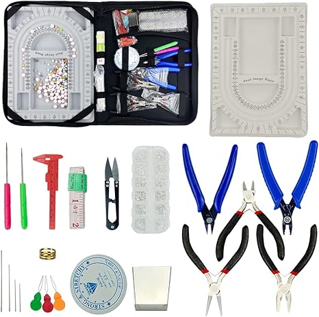 Amazon.com: Beaded Gray Flocking Bead Design Board Mat for Jewelry ...