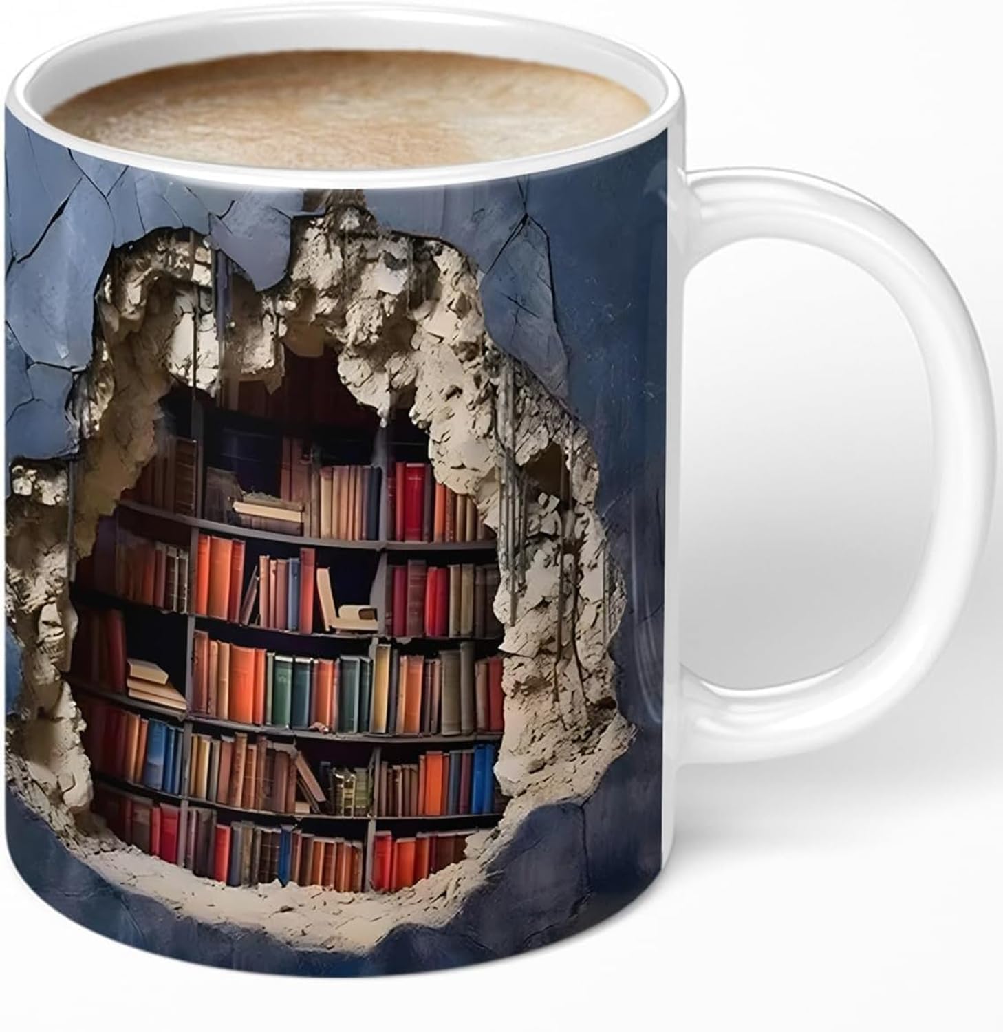 Amazon.com: 3D Bookshelf Mug - A Library Shelf Cup, Library Bookshelf ...