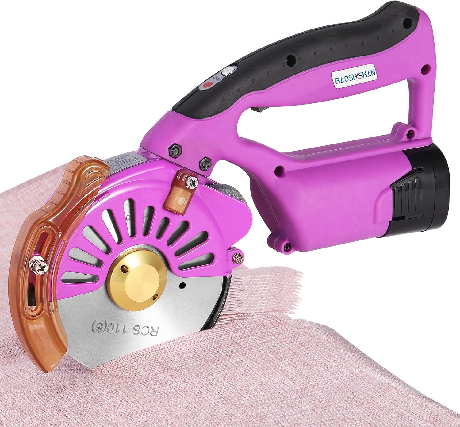 BAOSHISHAN Electric Fabric Rotary Cutter with 2x14.8V Battery Big ...