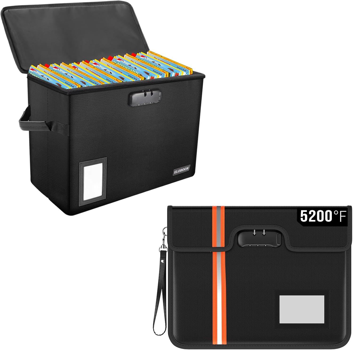 Amazon.com: ELOBOON Fireproof Comic Book Storage & Fireproof Document ...