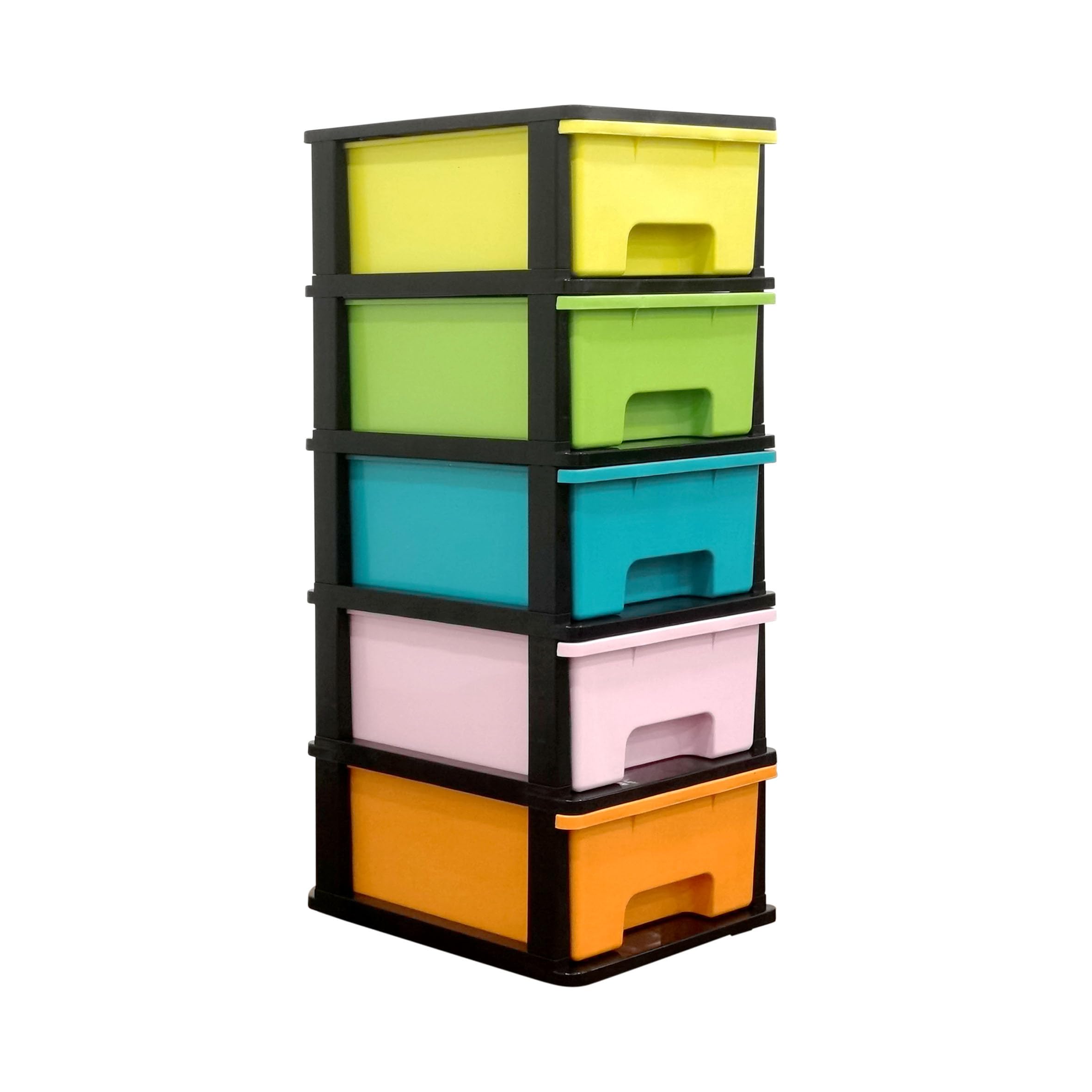 ABBAware Plastic Storage Tower Unit with Wheels, Home Organisation ...