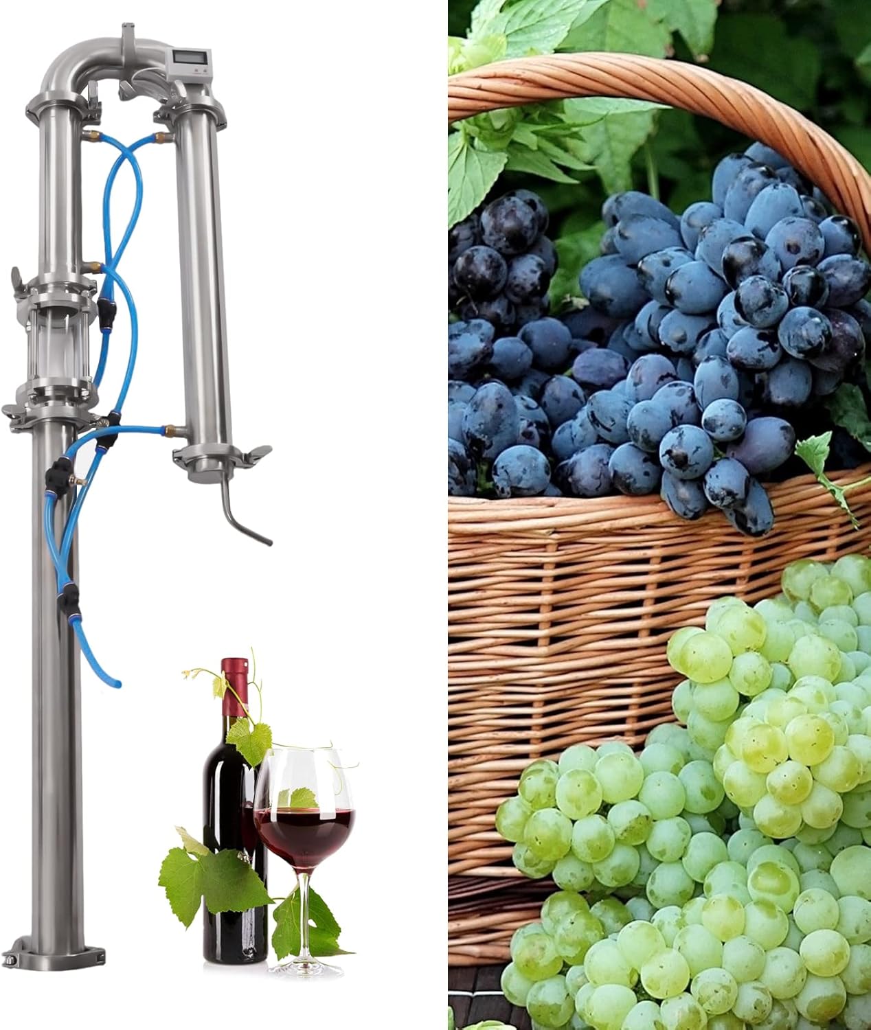 Amazon.com: KONKENIE 2" Stainless Still Moonshine Reflux Distilling ...